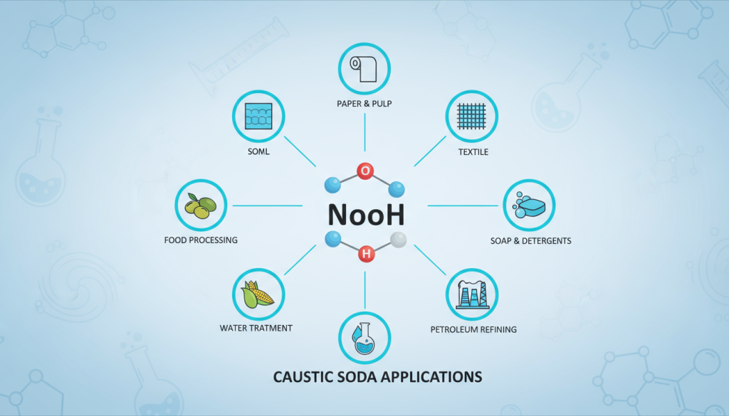Application of Caustic Soda | Caustic Soda | sodium hydroxide